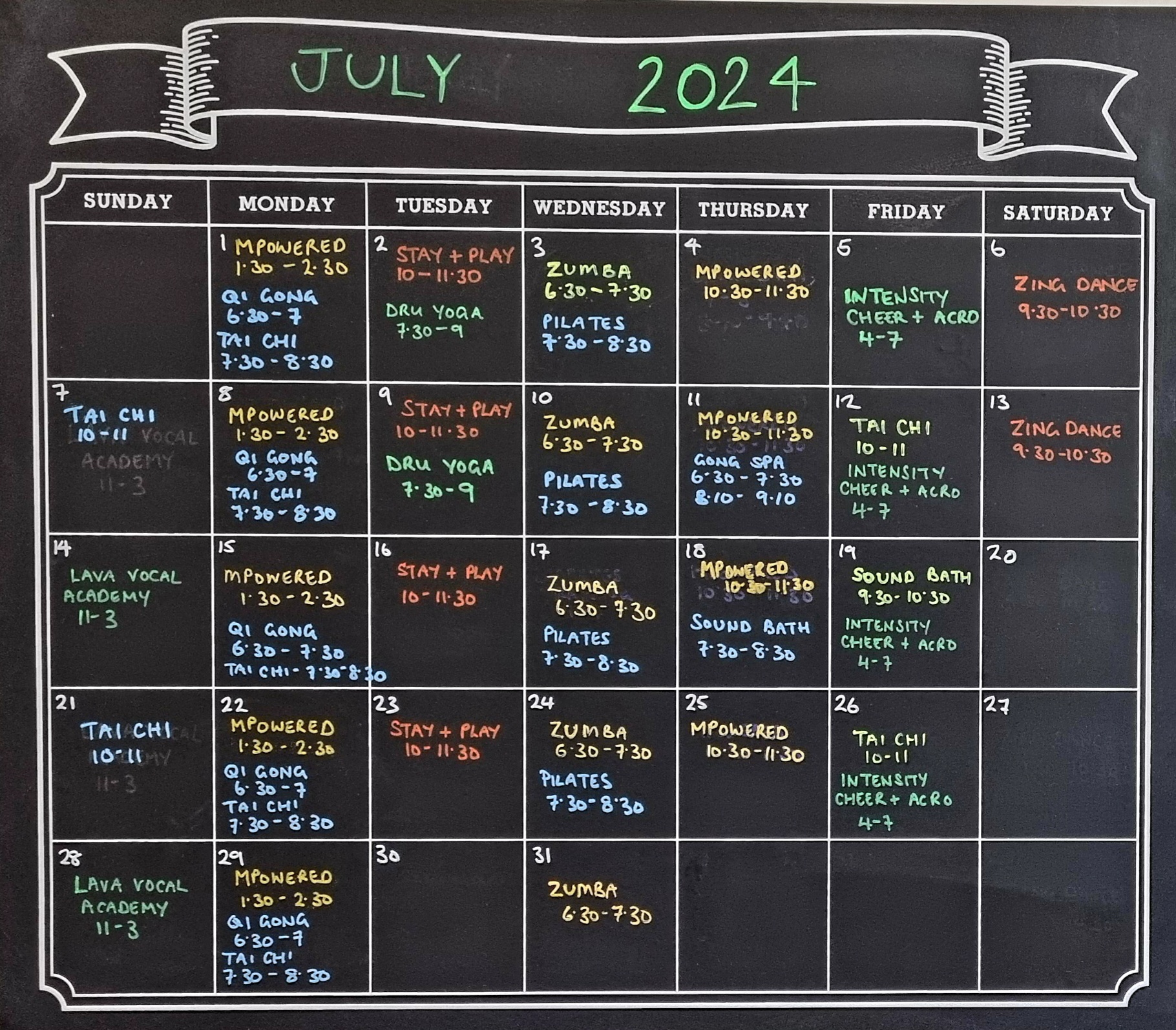 July timetable at the centre…. – Signol Community Centre
